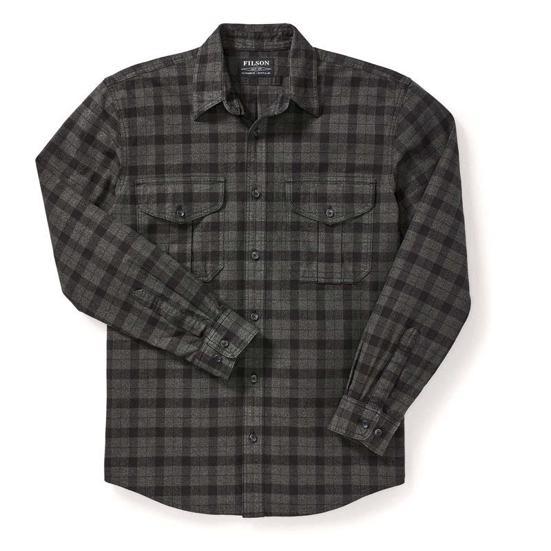 Filson Alaskan Guide Shirt Grey Black Plaid | 54 Dean Street Shop